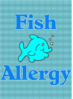 Free Posters and Signs: Fish Allergy
