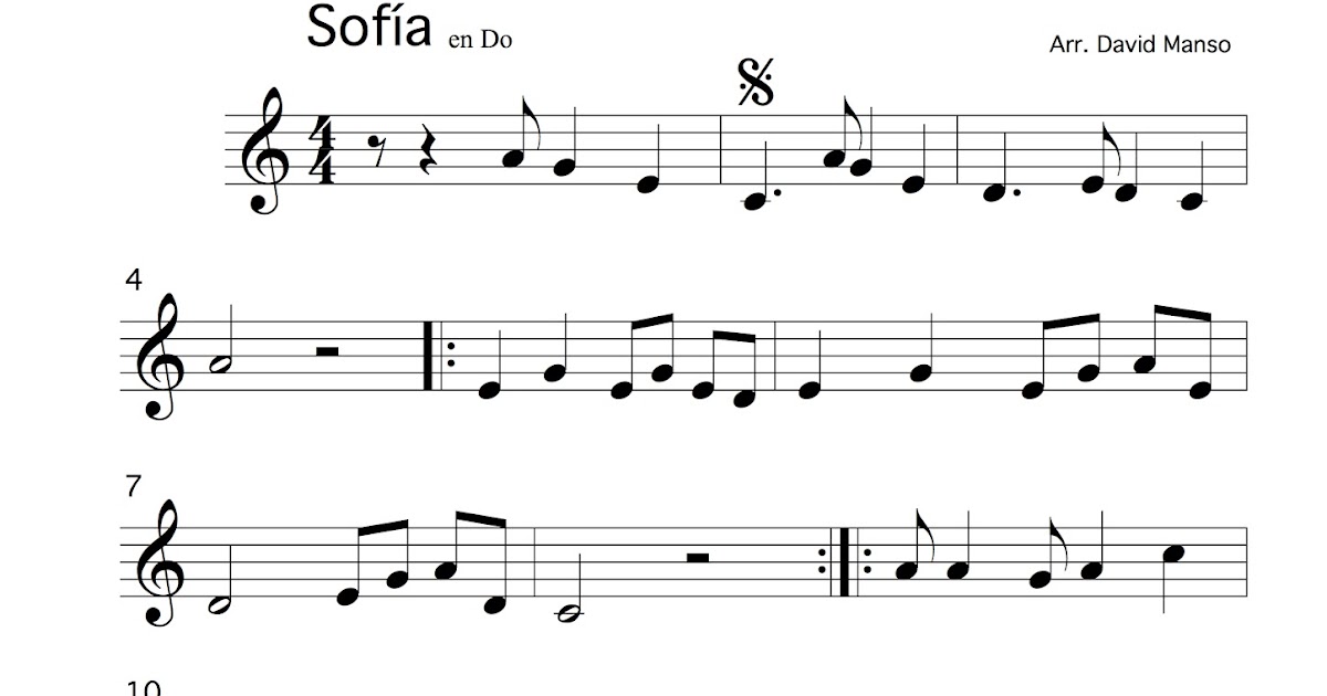 DaidínMusical: Sofía, partitura.