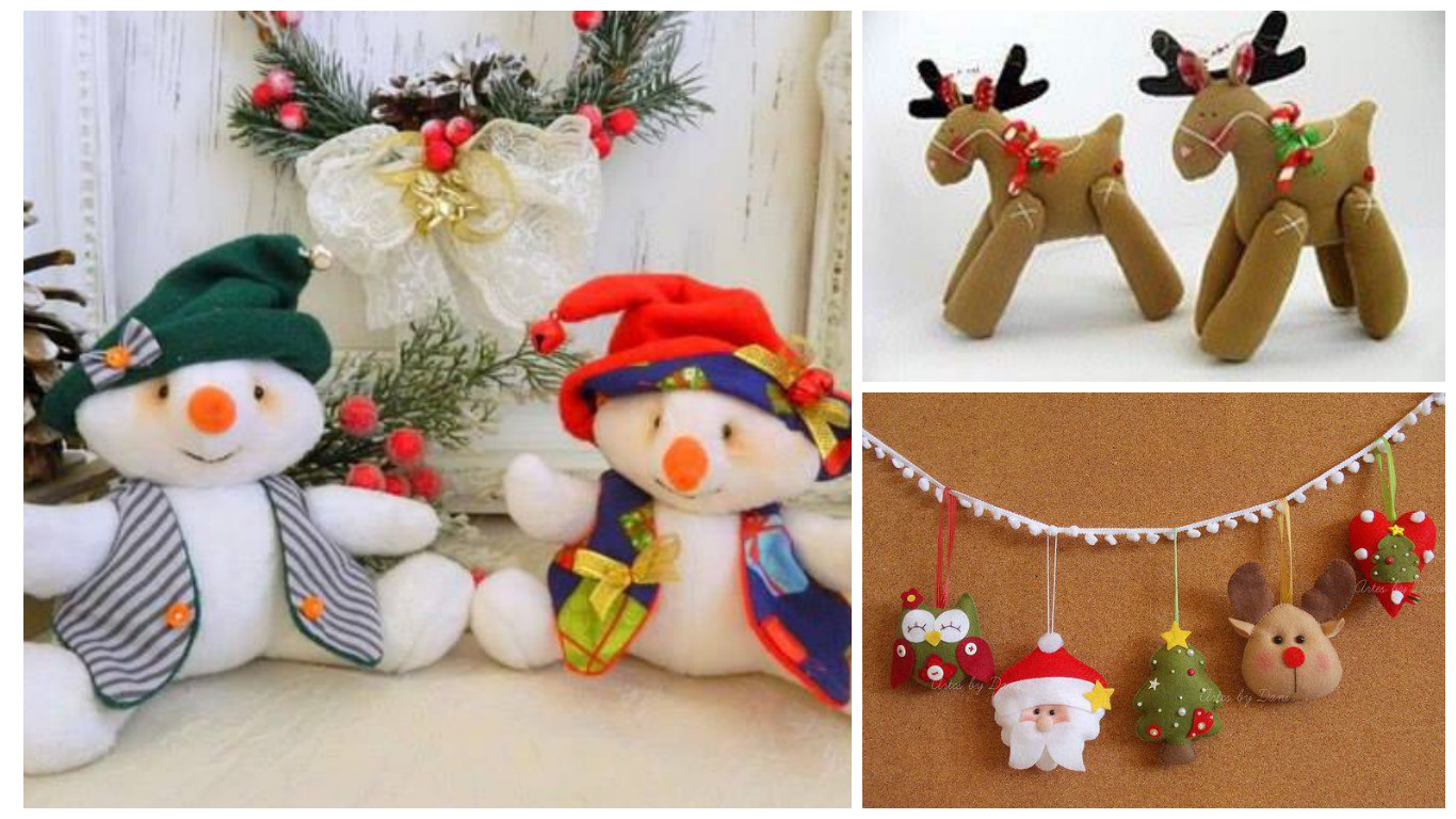11 Moldes para hacer muñecos y adornos navideños en fieltro ~ lodijoella