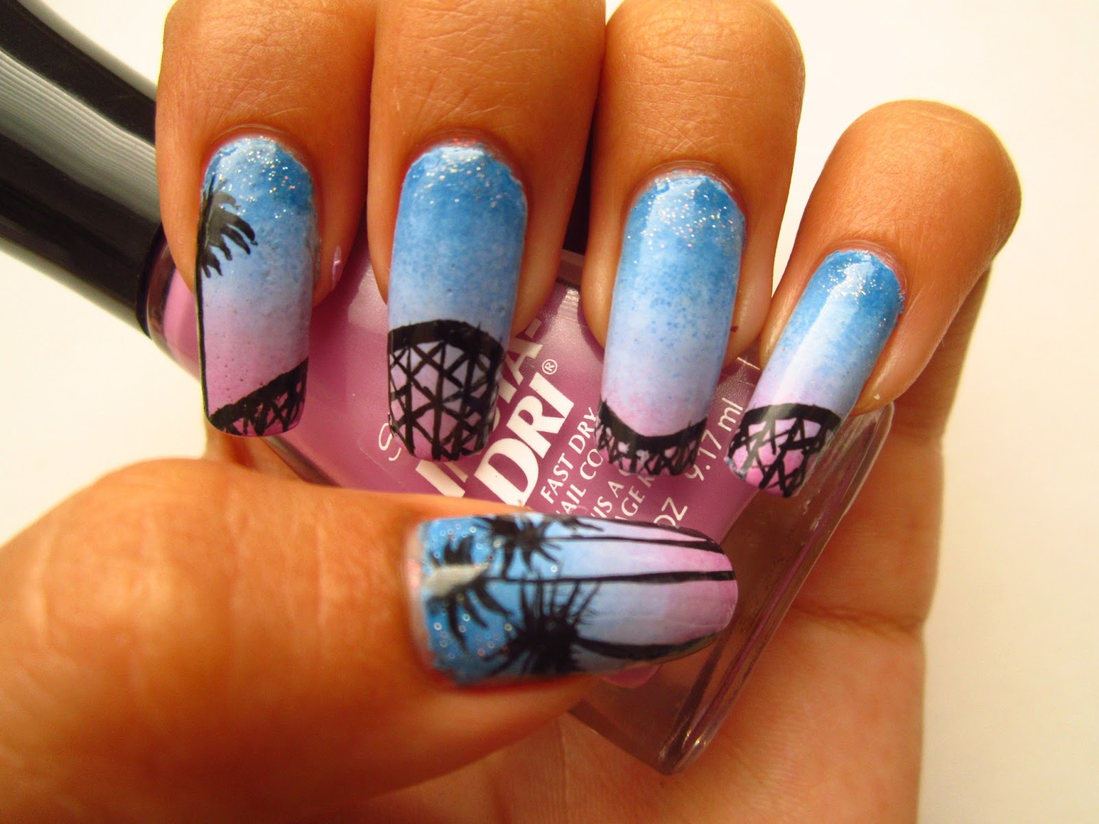 Nat Kat Nails: Santa Cruz boardwalk inspired nails! Roller coaster ...