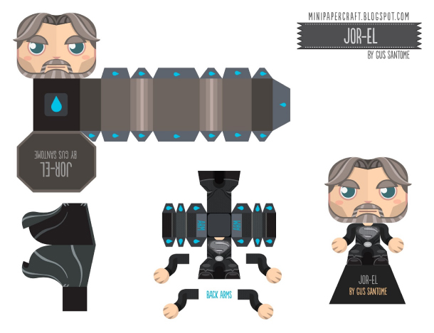 Fashion and Action: Man of Steel Movie DIY Papercraft Mini Figures by ...