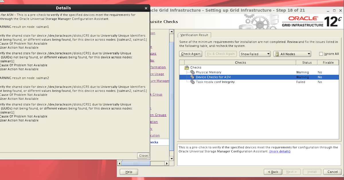 Universal Unique Identifier Uuid Error During 12c Rac Installation Oraclenext Solution To