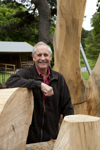 MAKING A MARK: Working on site: David Nash in the Wood Quarry at Kew