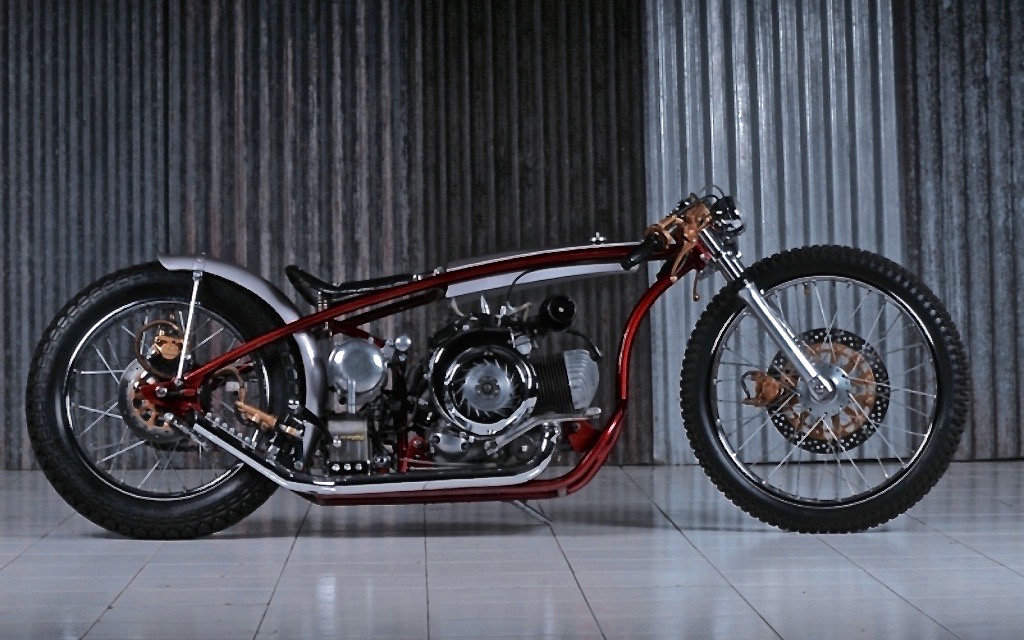 Hardtail Vespa Chopper - Inazuma café racer