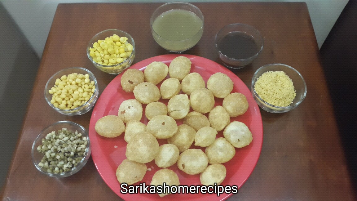 Sarika's Home Recipes: Shev-Batata-Puri/ Dahi-Ragda-Puri/Pani-Puri