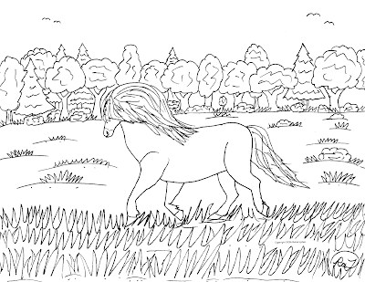 Shetland Pony Coloring Pages