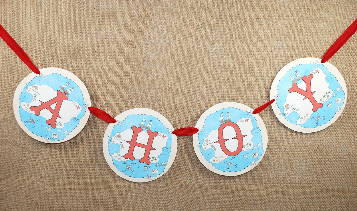 bnute productions: Free Printable Lil'Pirates AHOY Banner