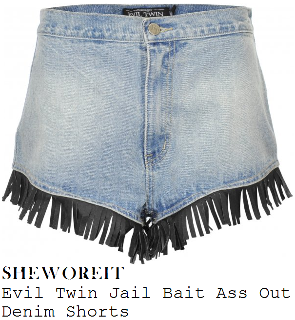 sheworeit: Una Healy's Evil Twin Jail Bait Light Wash High Waist Denim ...