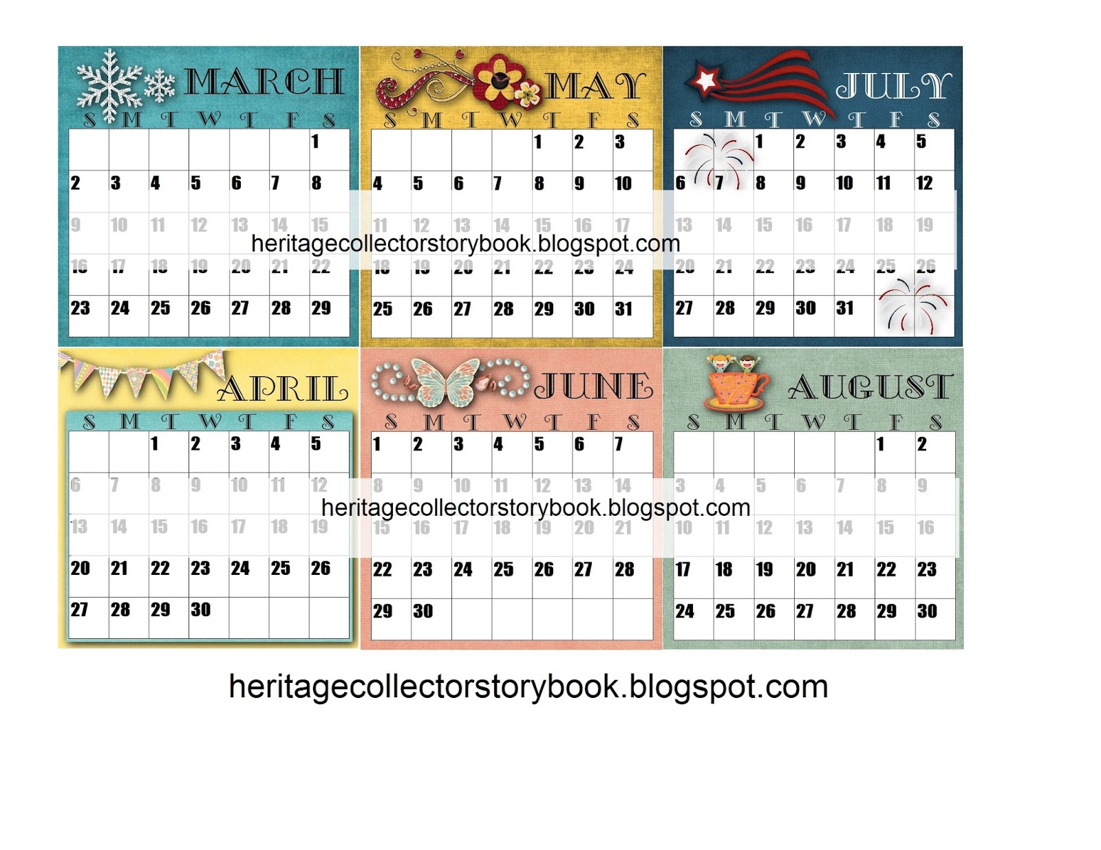 Heritage Collector Storybook: Framed Mini Calendar