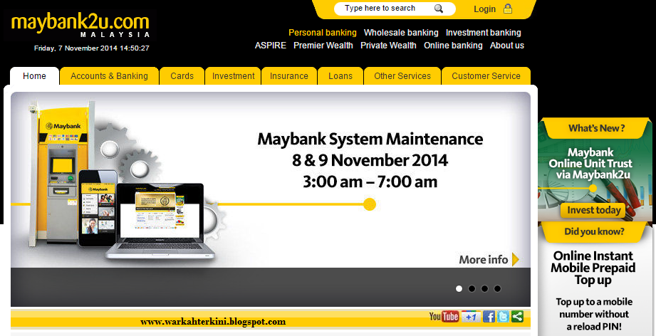 Notis Maybank Sistem 'Under Maintenance' | WarkahTerkini