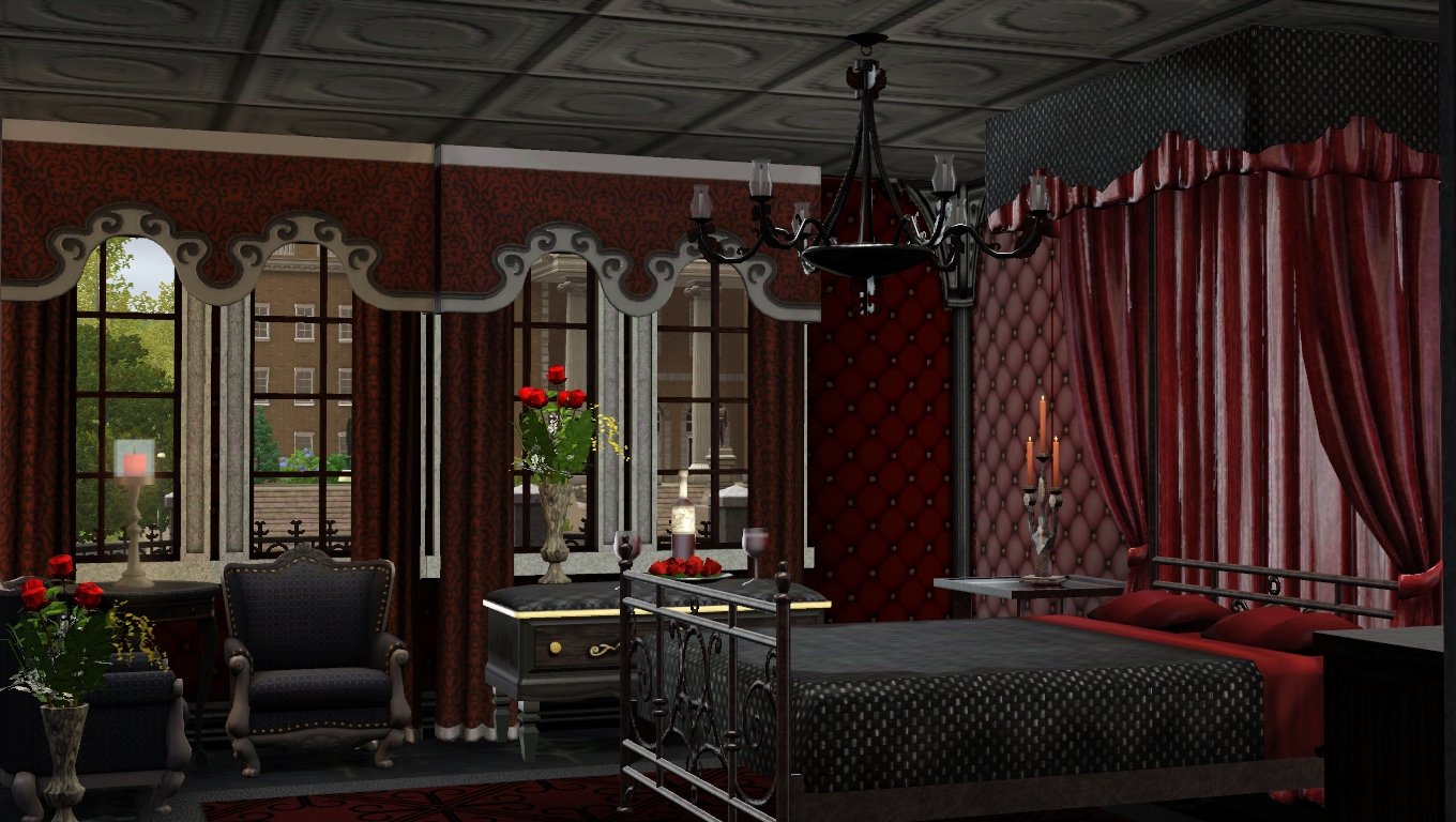 Sims 3 ComfoLife Design Studio: Bloodred Ruby Vampire Lounge: Download