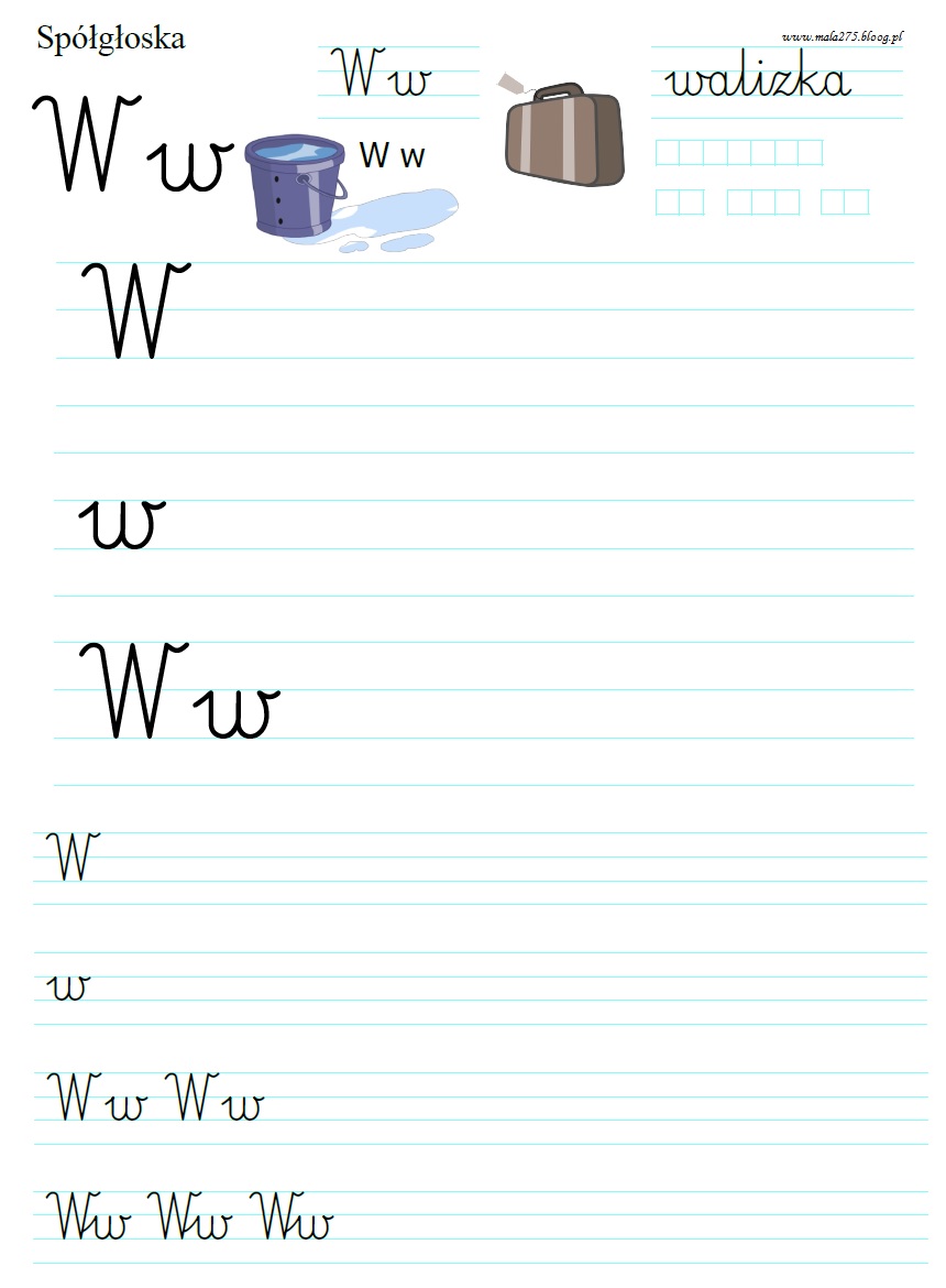 BLOG EDUKACYJNY DLA DZIECI: Literka W