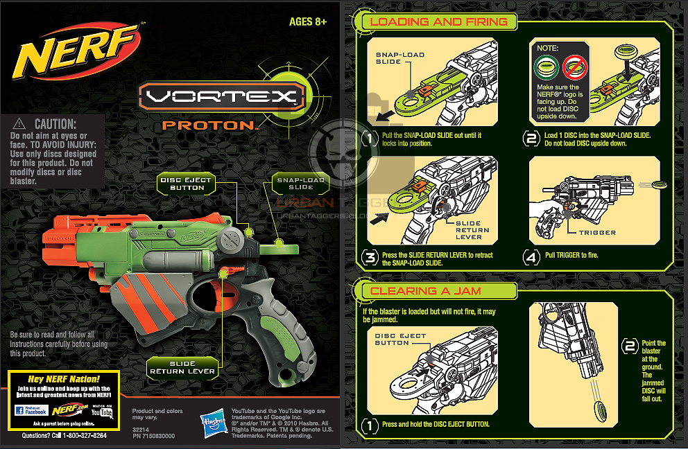 Nerf N-Strike: Reviews: Novidades: Nerf Vortex Series Manual de Instruções