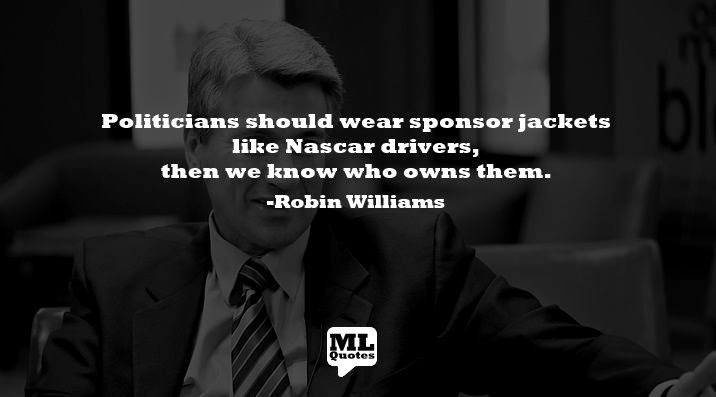 Politicians should wear sponsor jackets like Nascar Drivers, then we ...