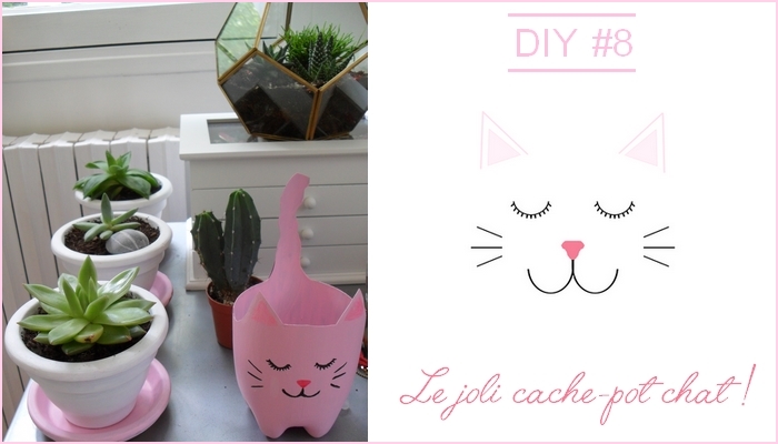 DIY #8 - Le joli cache pot chat! - Les Découvertes de Cécile BLOG