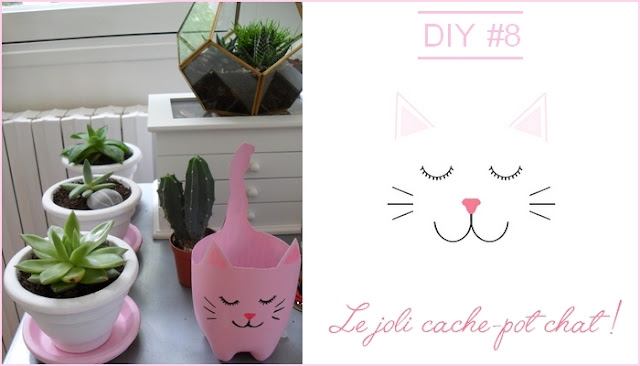 DIY #8 - Le joli cache pot chat! - Les Découvertes de Cécile BLOG