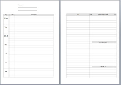 Philofaxy: Undated A5 Diary Insert Pages