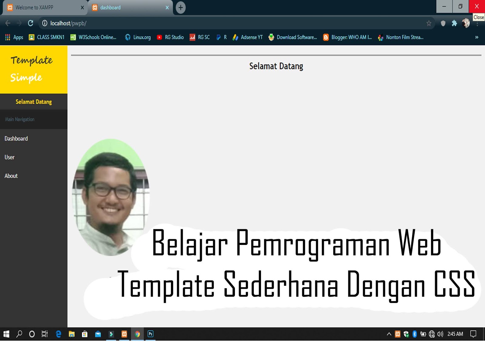 BELAJAR MEMBUAT TEMPLATE WEB SEDERHANA DENGAN CSS