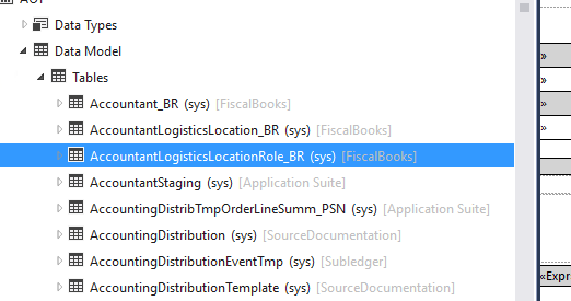 Alfasith AX: The name [**TableName**] does not denote a class, a table, or an extended data type ...