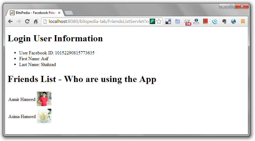 How to Get Facebook Friends List in Java Servlet or JSP in 5 Easy Steps ...