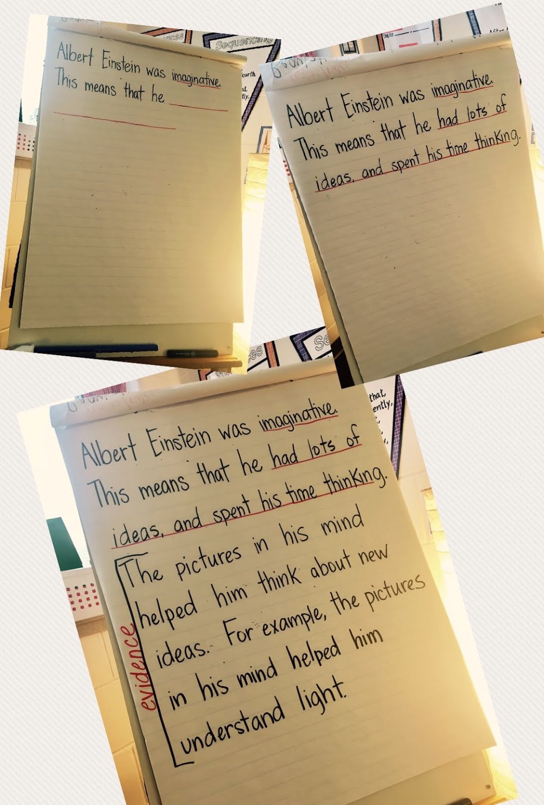 Evidence of Character Traits - Writing, Albert Einstein