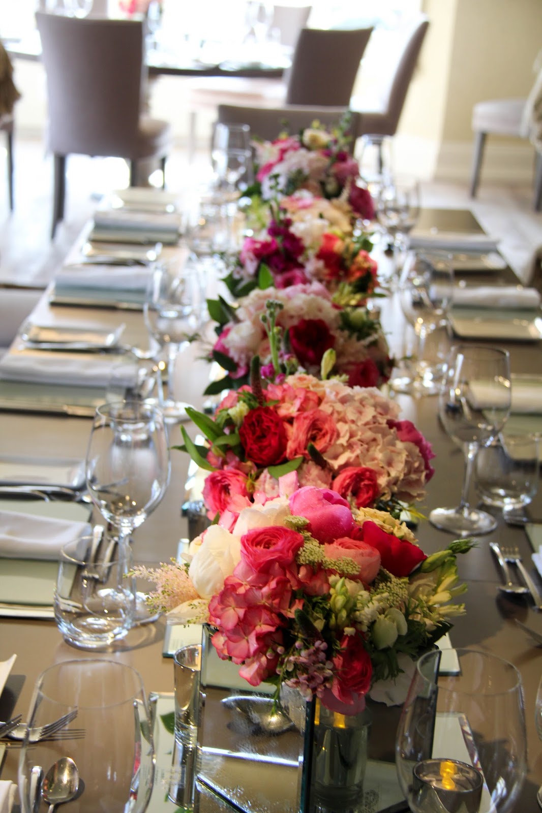 Beautiful Birthday Dinner Party Flowers for Siobhan in The Salon at The ...