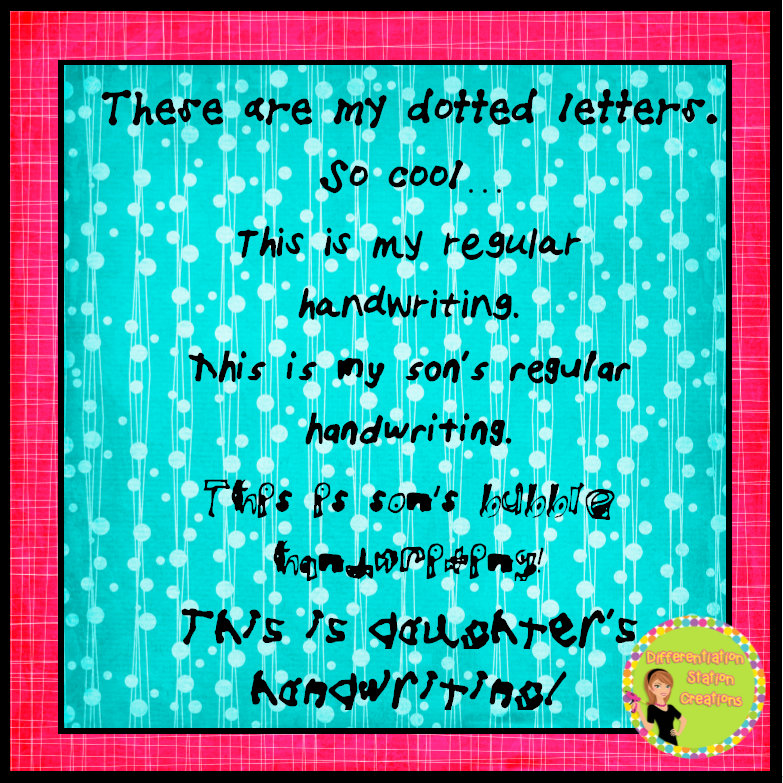 Differentiation Station Creations: Make Your Own Font!