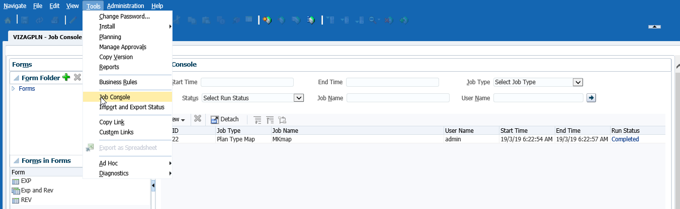 MAP REPORTING APPLICATION IN HYPERION PLANNING