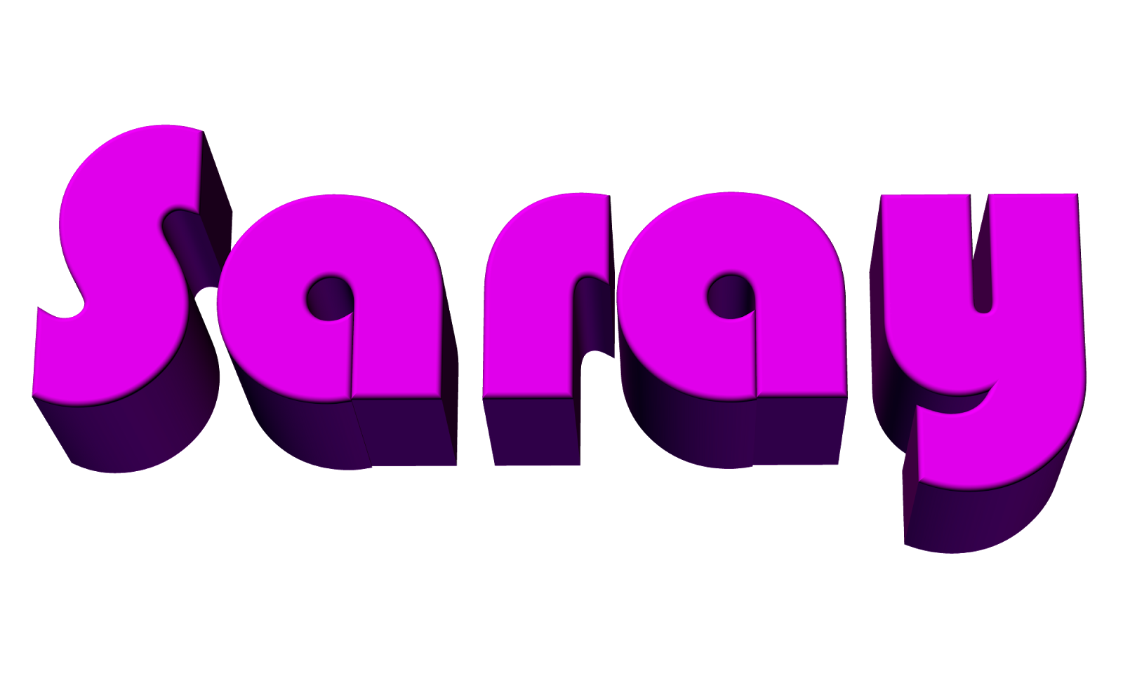 NOMBRES EN 3D: Saray en 3D