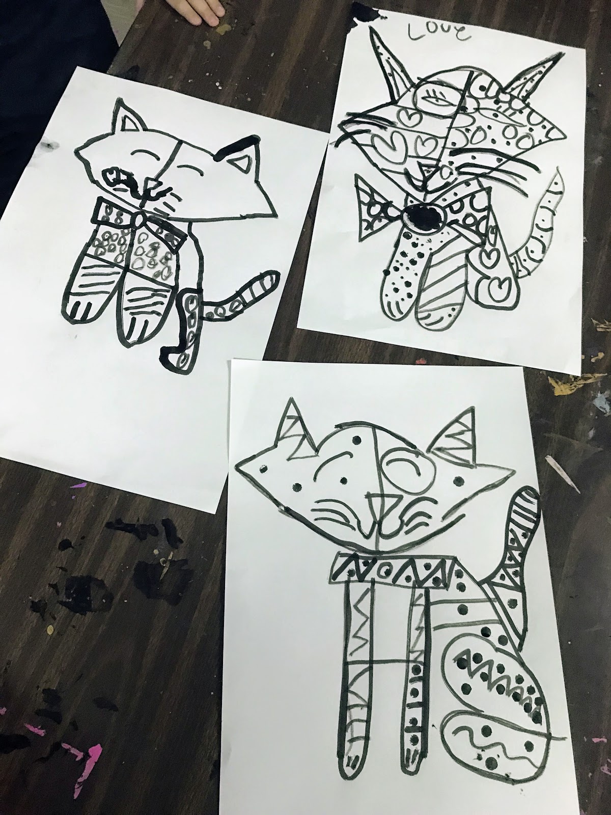 Elements of the Art Room: 2nd grade Romero Britto Animals!