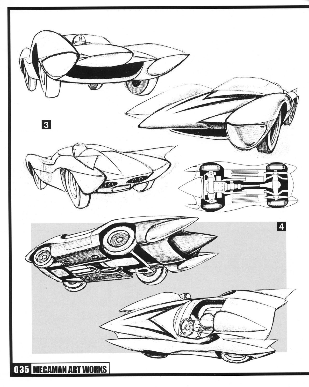 Model sheets e concepts de Speed Racer (1967)
