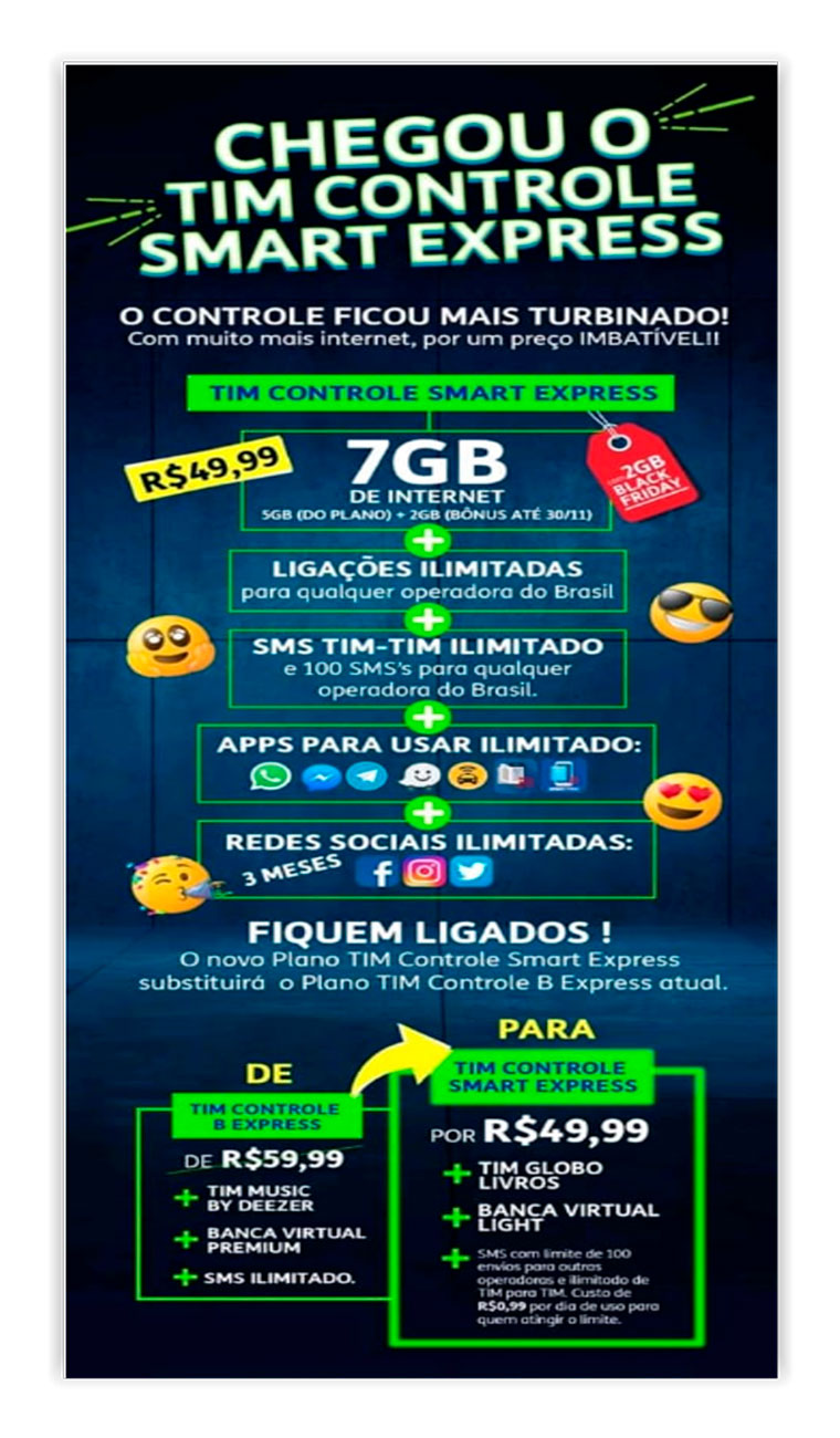 Conheça o plano TIM Controle Smart Express - Minha Operadora