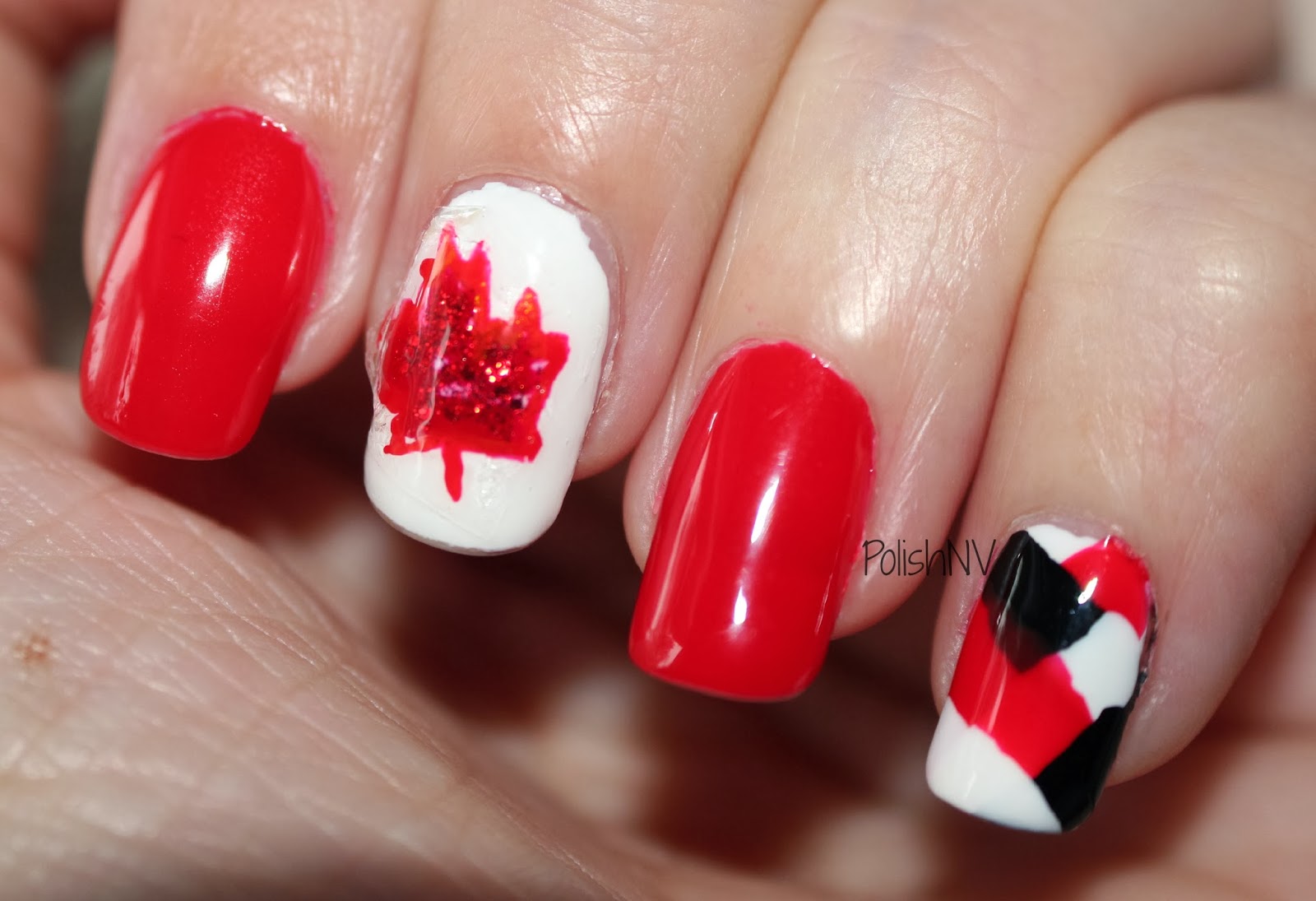 PolishNV: Oh Canada nail art