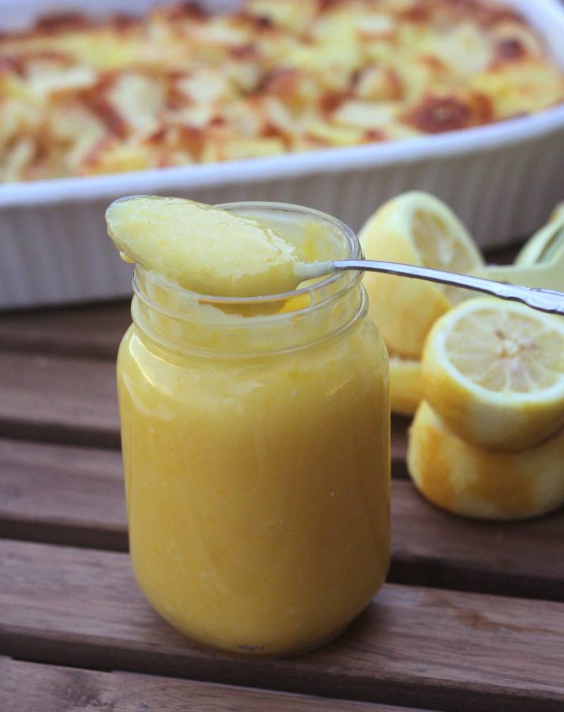 Lemon Bread Pudding with Lemon Curd | Crazy for Cookies and More