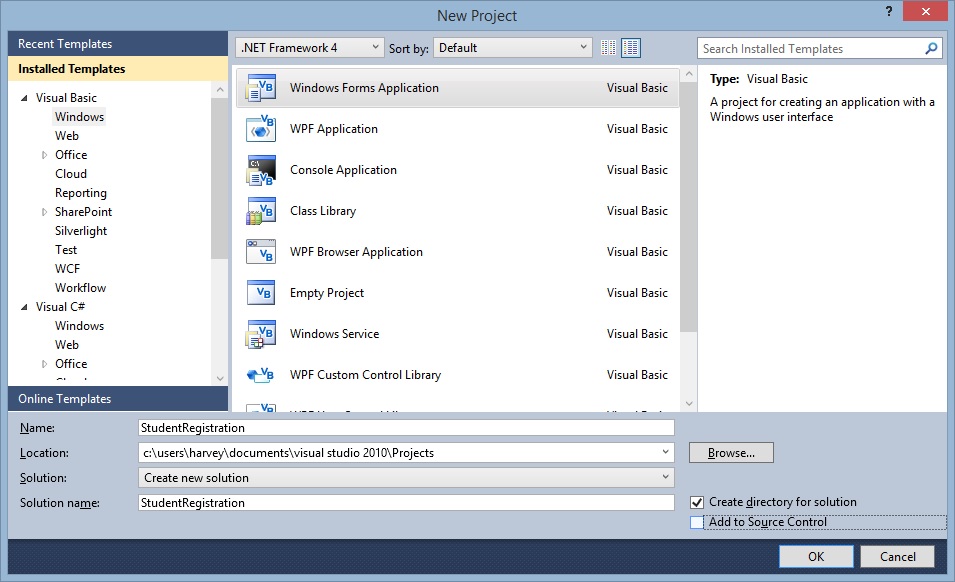 Student Registration System in VB.Net – GUI Design - code4dev