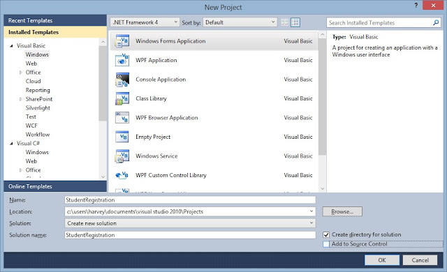 Student Registration System in VB.Net – GUI Design - code4dev