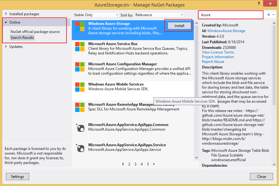 C Sql Jquery Etc C Connect To Azure Storage Table And Fetchfilter
