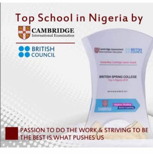 British Spring College, Awka 2019/2020 Admission Window