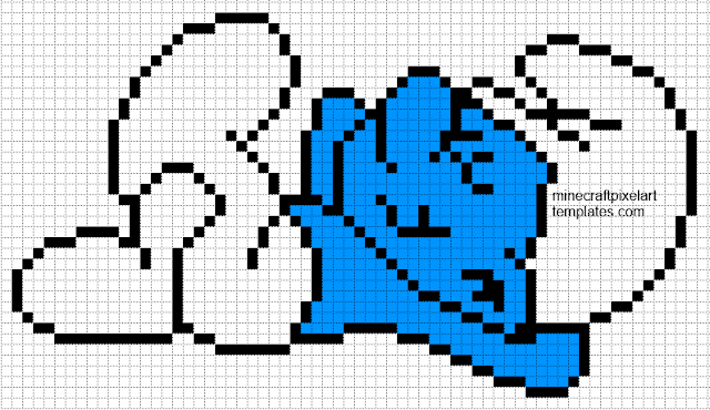 Minecraft Pixel Art Templates: Smurf