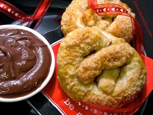 Bonnie Banters: Big, Fat Soft Pretzels with Rich Chocolate Custard Spread