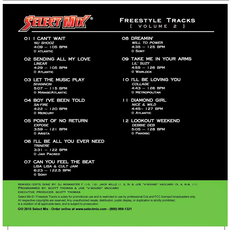 FREESTYLE REMEMBER----------- : SELECT MIX - FREESTYLE TRACKS VOL (2 ...