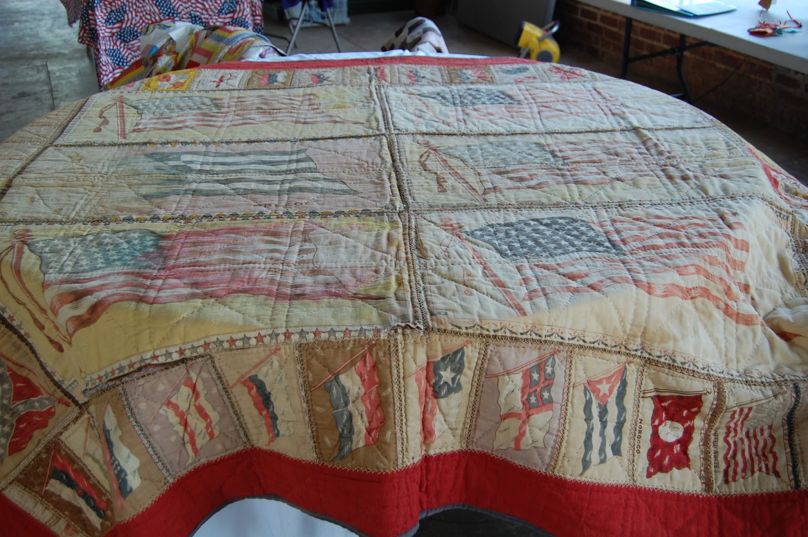 Scraps and Threadtales: Tobacco Felt Quilt