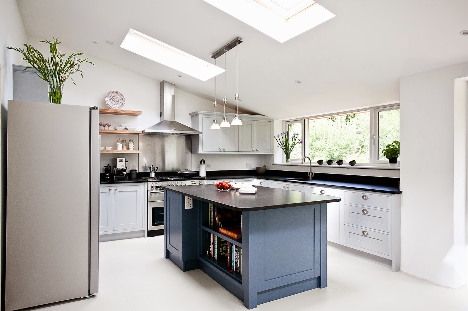 Maple & Gray: Blue & Grey Kitchen
