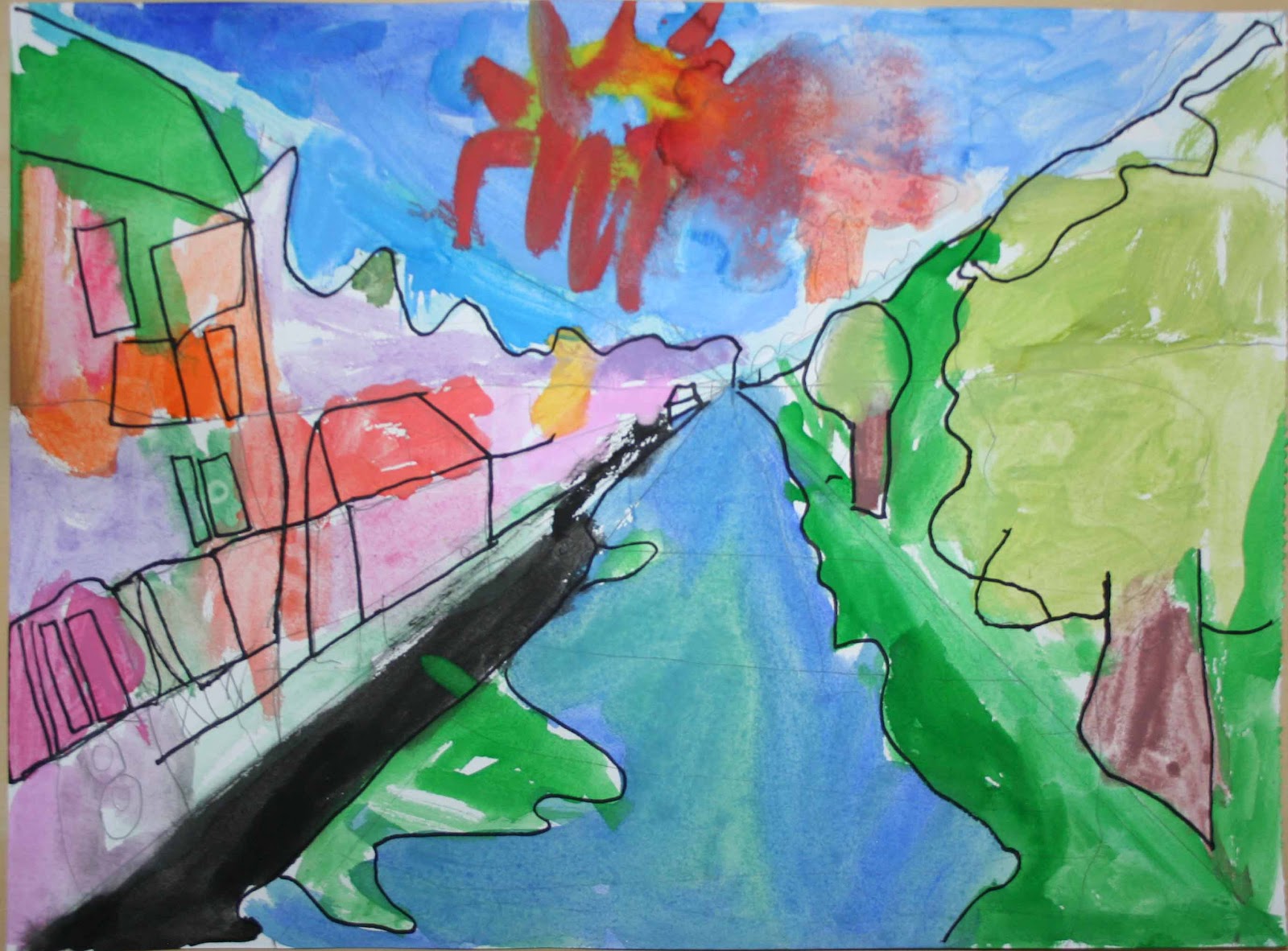 Creating and Educating: One Point Perspective Rivers