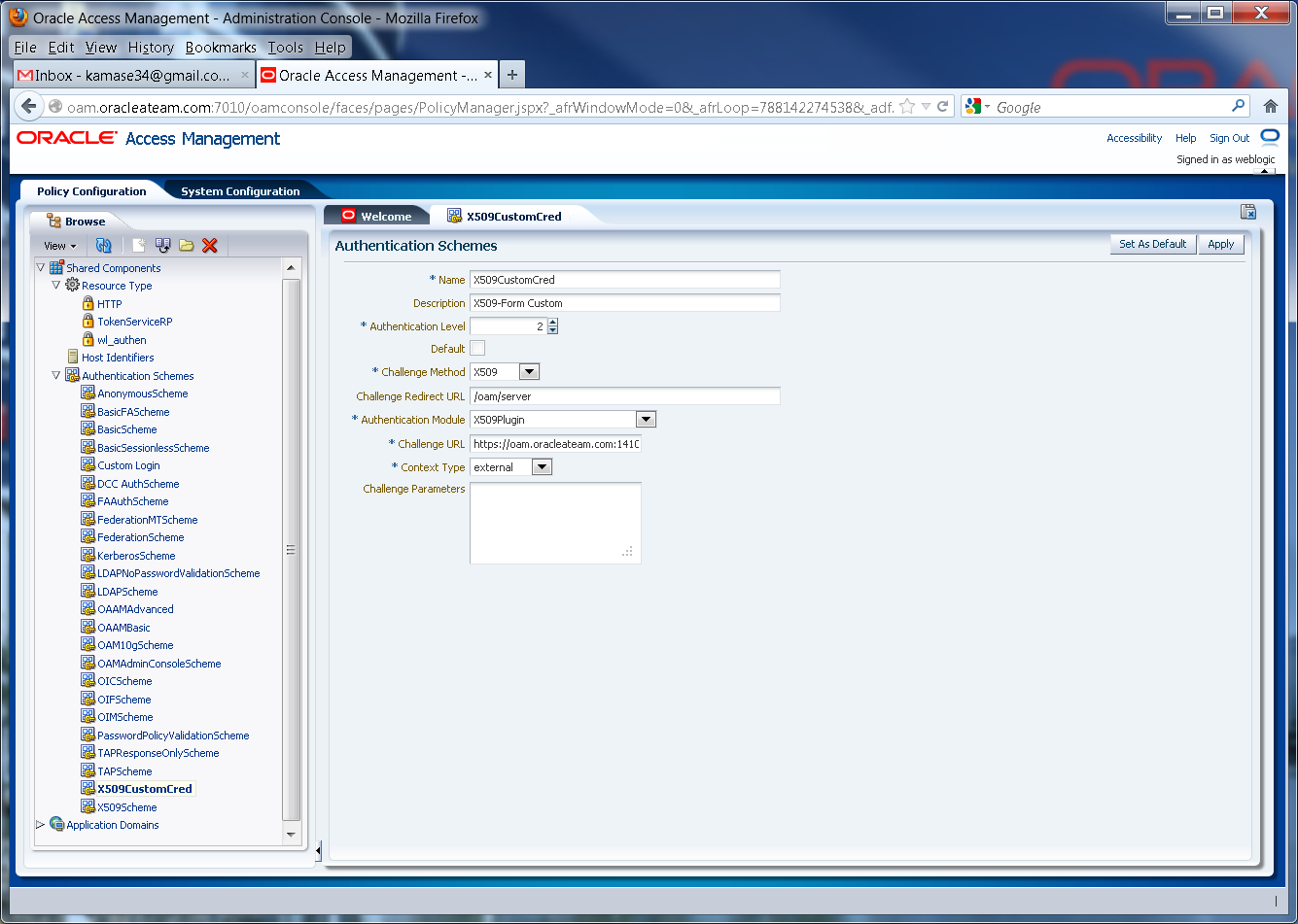 Oracle Fusion Middleware Security: X509 Fallback to Form