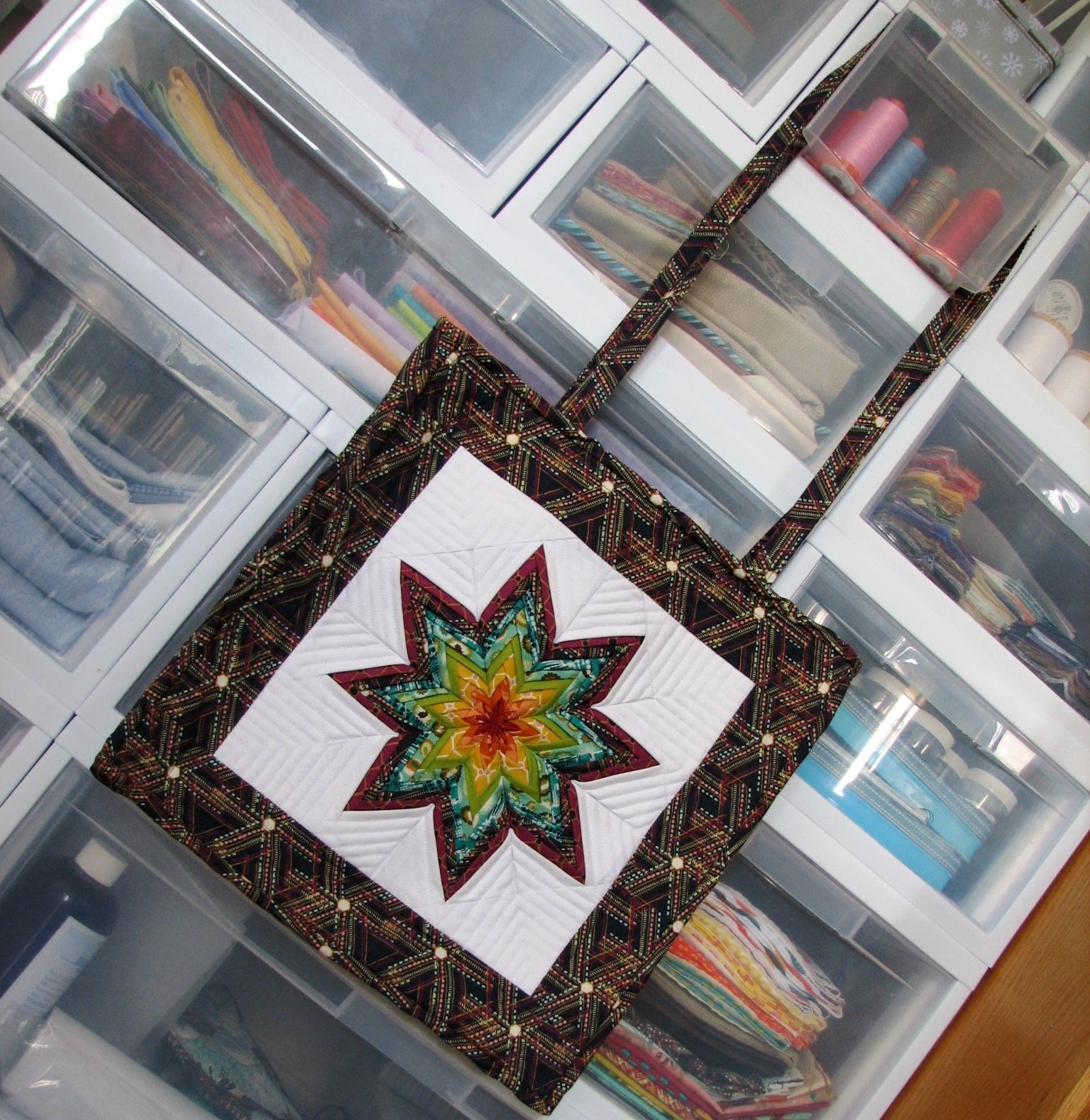 Such a Sew and Sew: Folded Fabric Star: Tote Bag Edition