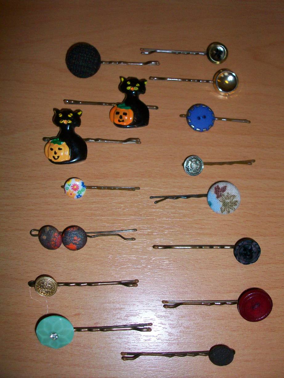 365 DAYS OF PINTEREST CREATIONS: day 108: button bobby pins