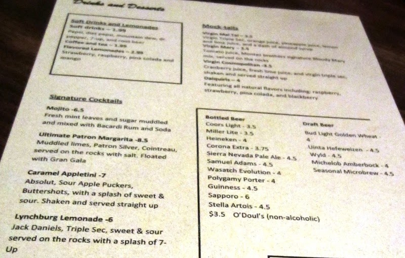 Lisa Loves Logan: Montez Brothers Menu and Review - Logan, Utah