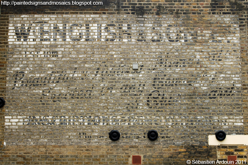 Painted signs and mosaics: W. English & Son, Manor Park