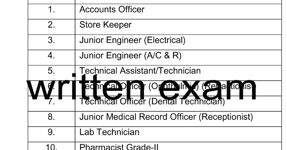 ENGINEERING JOBS: Engineers Recruitment Written Exam Notice- PGIMER